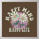 Retro Happy Mind Happy Life Poster | Zazzle