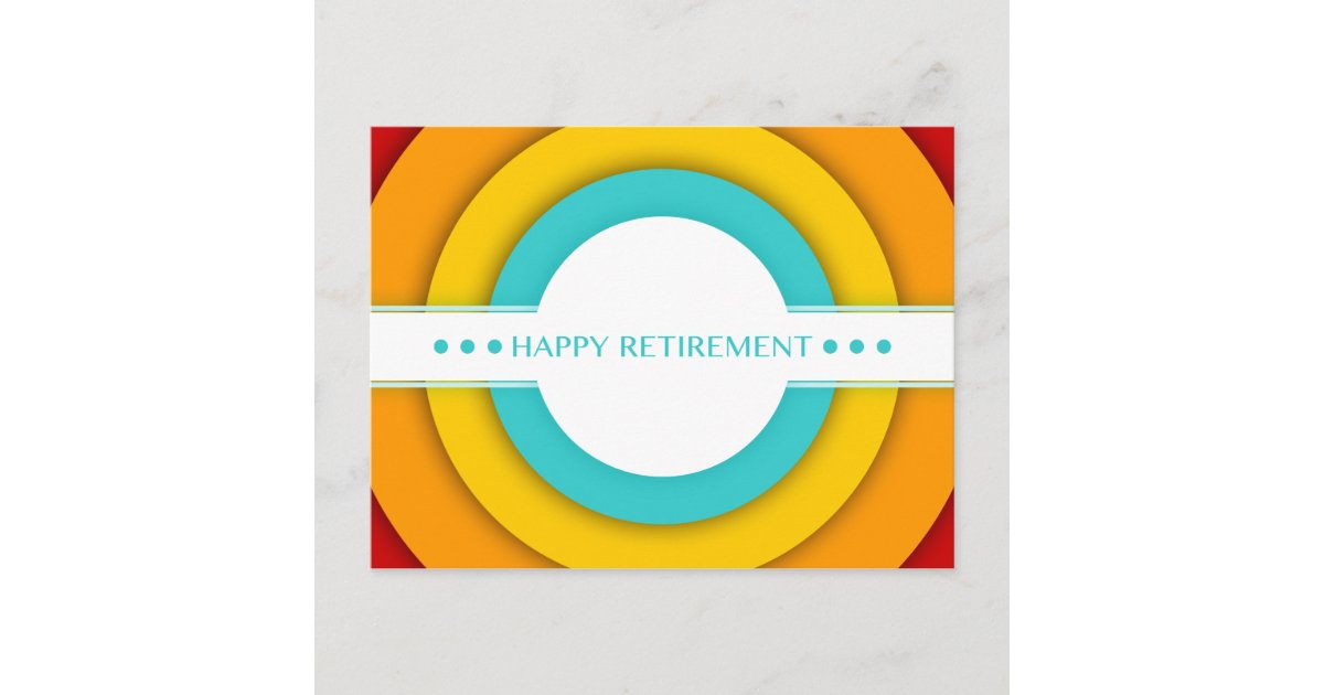 retro happy retirement postcard | Zazzle