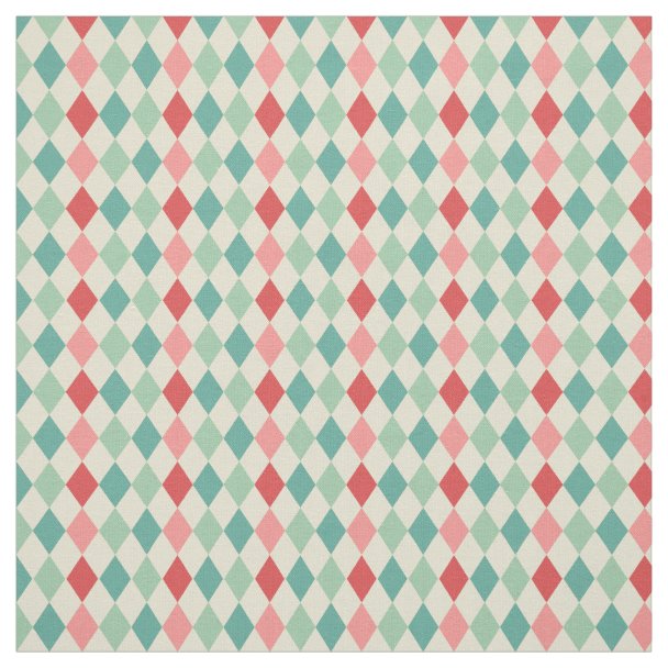 Retro Harlequin Pattern Fabric | Zazzle Retro Harlequin Pattern Fabric | Zazzle