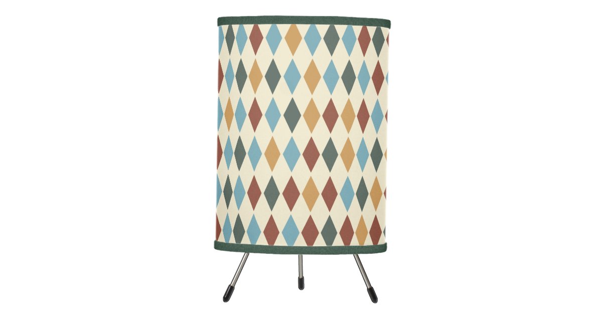 Retro Harlequin Pattern Customizable Lamp | Zazzle