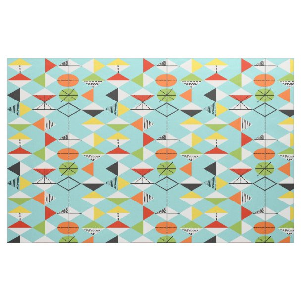 Harlequin vintage pattern fabric | Zazzle.com