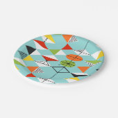 Retro Harlequin Pattern Paper Plates | Zazzle