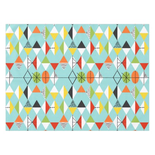 Retro Harlequin Pattern Tablecloth | Zazzle