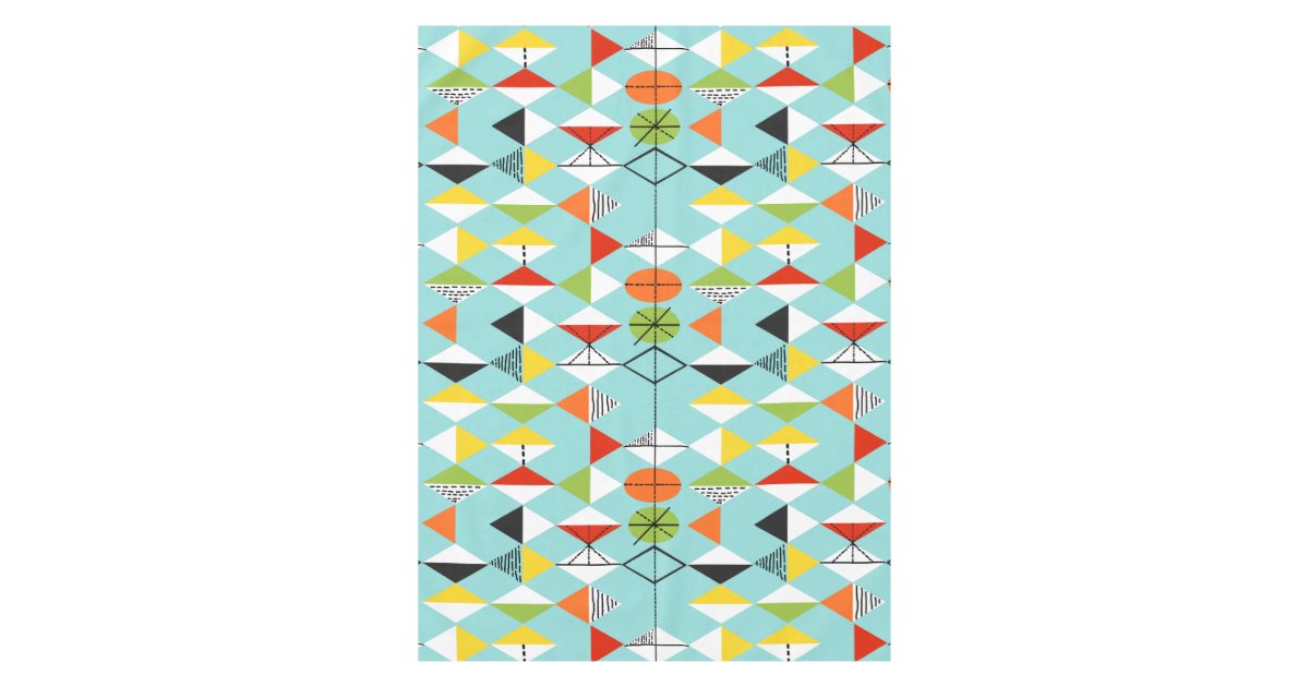 Retro Harlequin Pattern Tablecloth | Zazzle