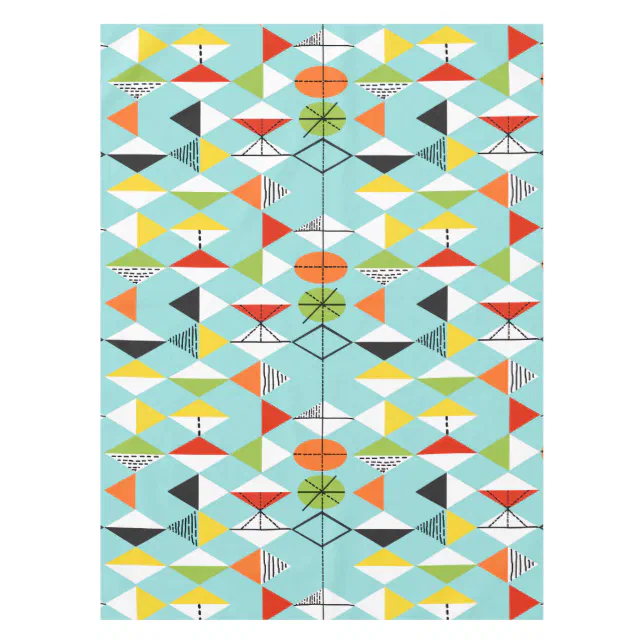 Retro Harlequin Pattern Tablecloth | Zazzle