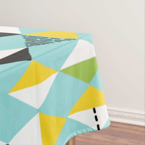 Retro Harlequin Pattern Tablecloth | Zazzle