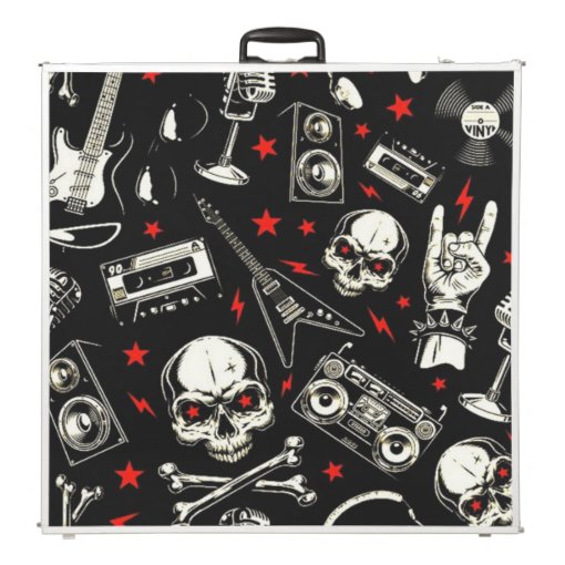 Retro Heavy Metal Pattern Beer Pong Table | Zazzle