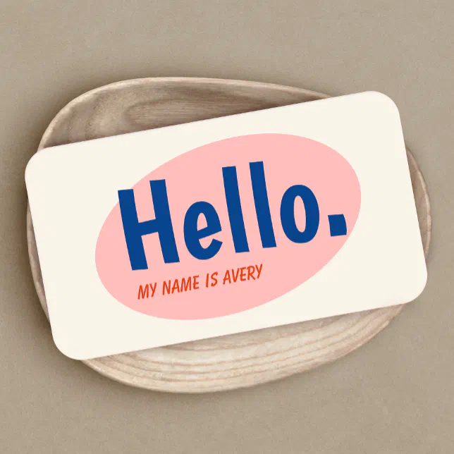Retro Hello Social Media Networker Business Card | Zazzle