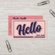 Retro "Hello" Typography Cool Color Scheme Business Card | Zazzle