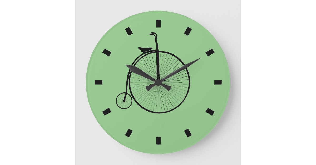 Retro High-Wheel Bike - Vintage Bicycle Clock | Zazzle