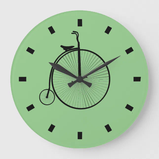 Retro High-Wheel Bike - Vintage Bicycle Clock | Zazzle