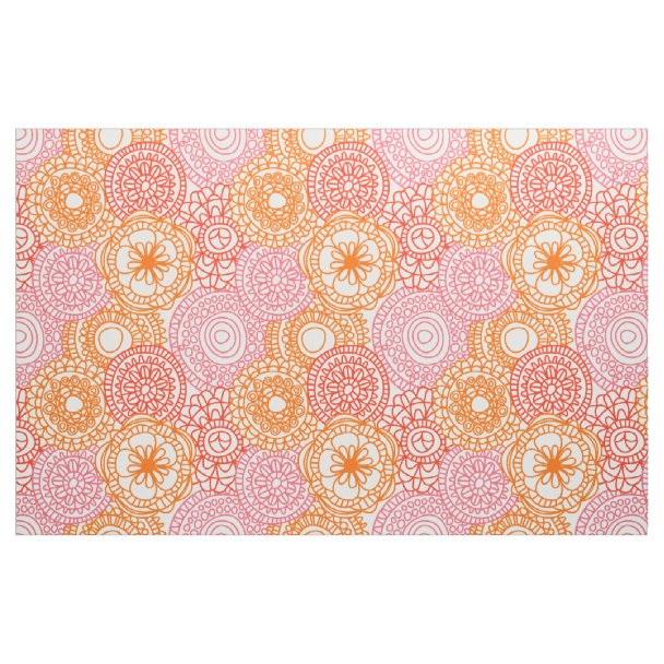 Funky Cute Colorful Happy Summer Polkadots Pattern Fabric | Zazzle