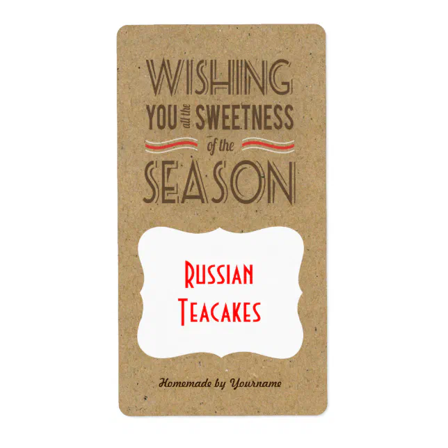 Retro Holiday Cookie Labels - Cookie Swaps & Gifts | Zazzle