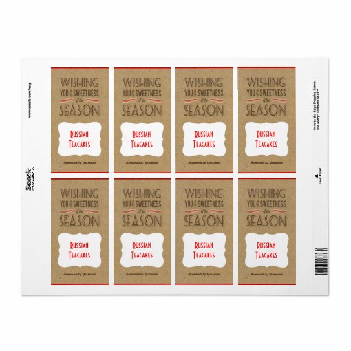Retro Holiday Cookie Labels - Cookie Swaps & Gifts | Zazzle