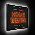 Retro Home Theater Custom Name Neon Effect Black LED Sign | Zazzle