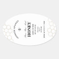 Retro Honey Bee | Organic Honey Oval Sticker | Zazzle