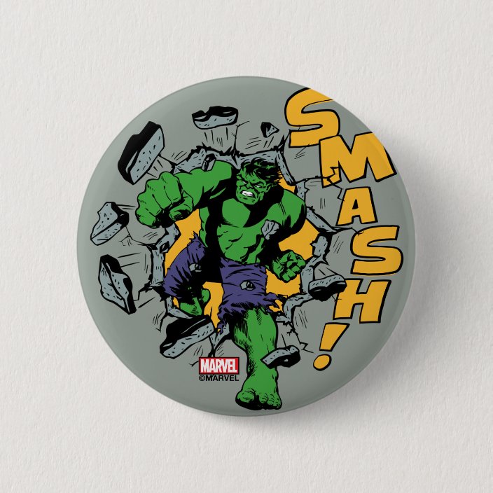 Retro Hulk Smash! Pinback Button | Zazzle.com