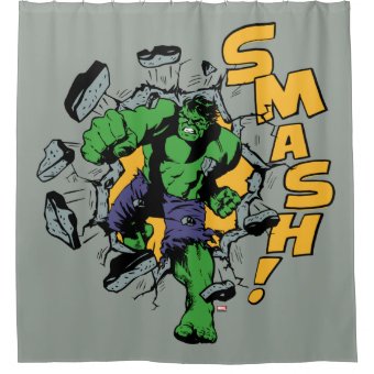 Retro Hulk Smash! Shower Curtain | Zazzle