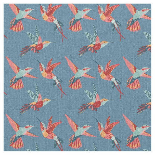 Tropical Hummingbird Fabric | Zazzle.com