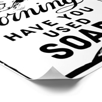 retro hygiene ad about washing your hands poster | Zazzle