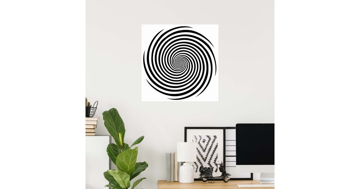 Retro Hypnosis Spiral Poster | Zazzle