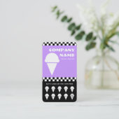 retro ice cream checkers punchcard loyalty card | Zazzle