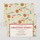 Retro Inspired Crafting Party Invitation | Zazzle