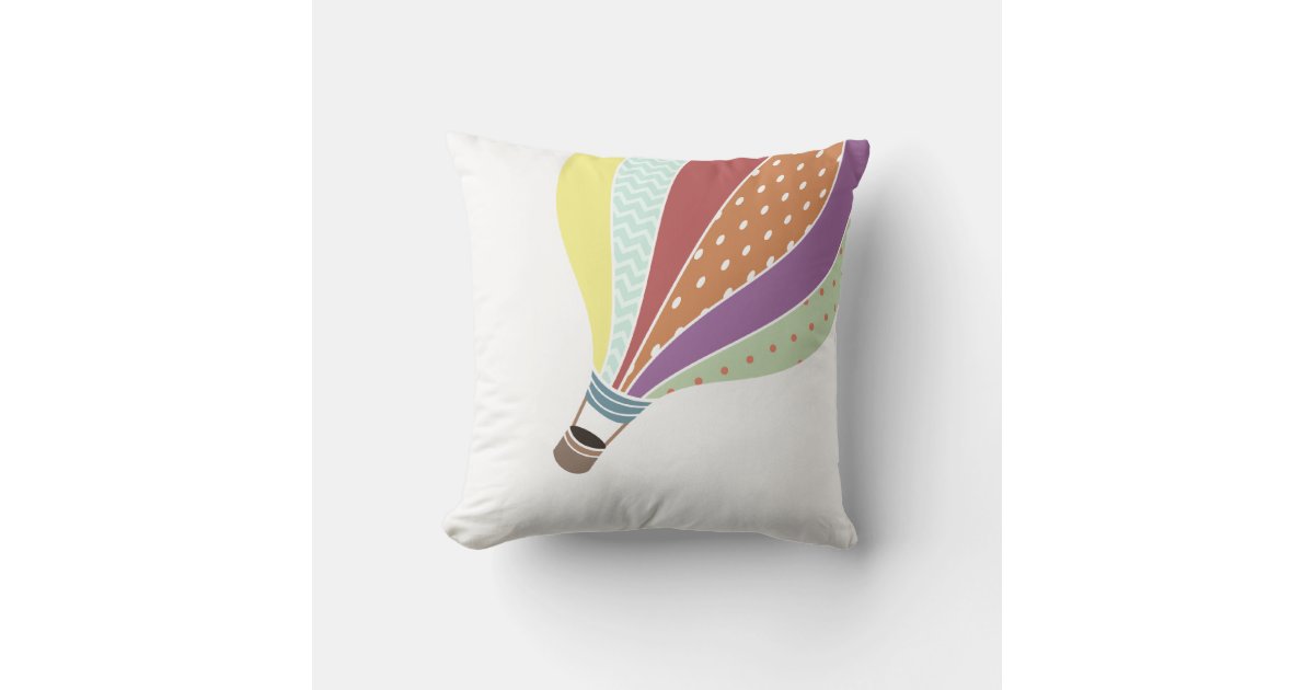 Retro Inspired Hot Air Balloon Pillow | Zazzle