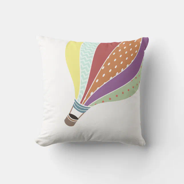 Retro Inspired Hot Air Balloon Pillow | Zazzle
