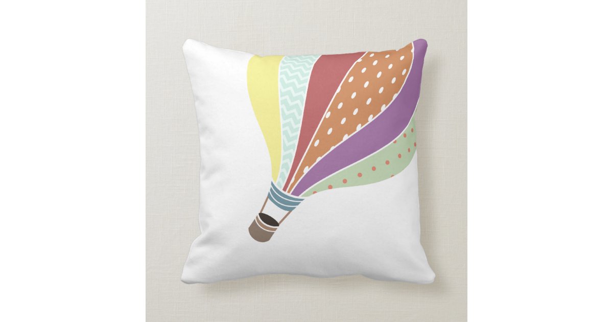 Retro Inspired Hot Air Balloon Pillow | Zazzle.com