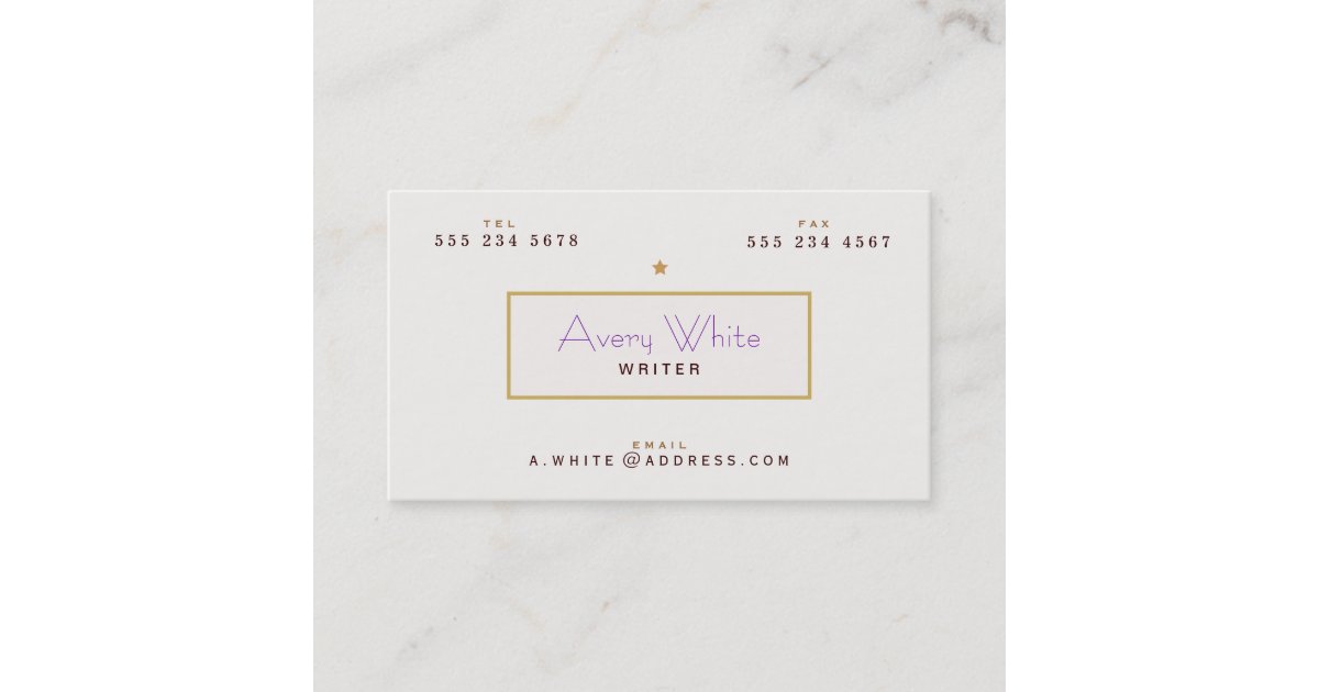 Retro Inspired Writer Business Card | Zazzle