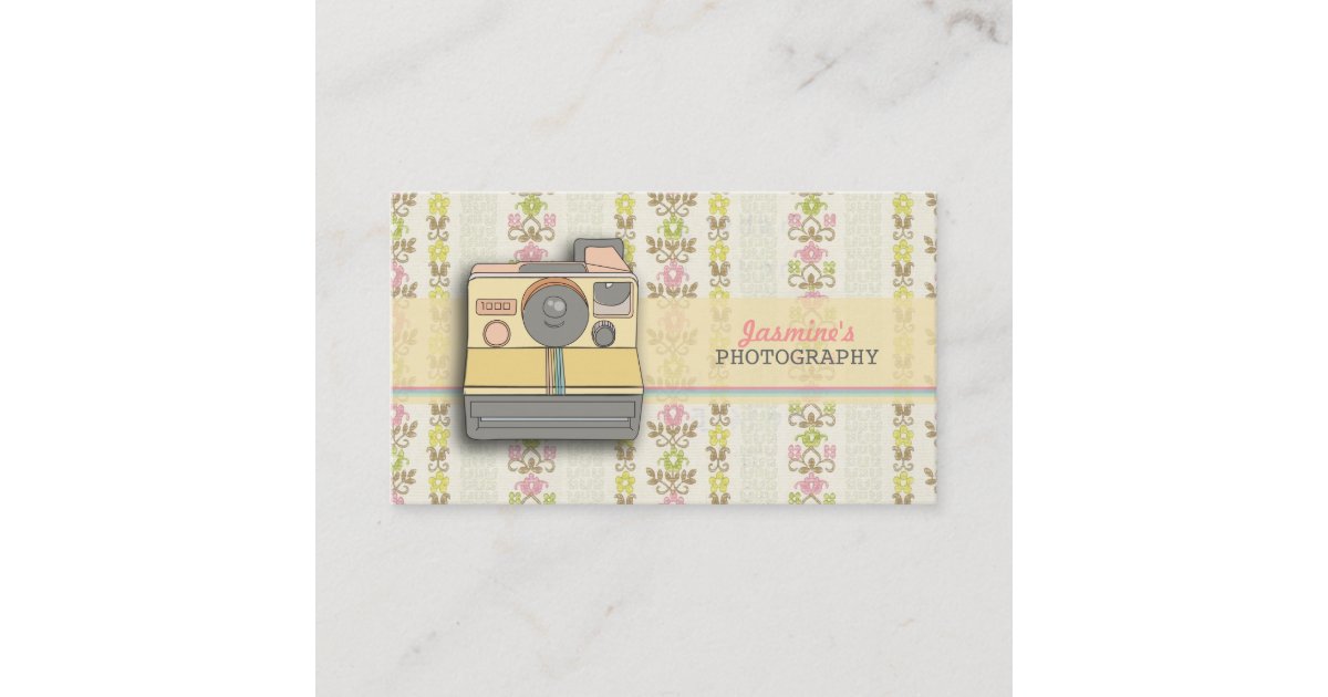 Retro Instant Camera Photography Photographer Business Card | Zazzle