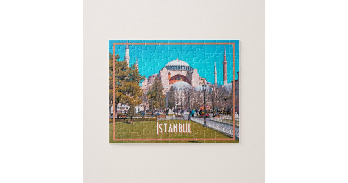 Retro Istanbul: Hagia Sophia Jigsaw Puzzle | Zazzle