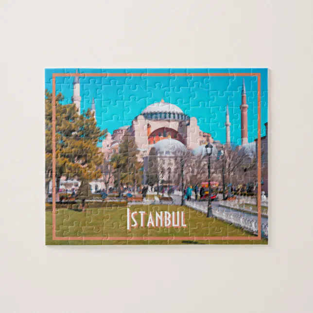 Retro Istanbul: Hagia Sophia Jigsaw Puzzle | Zazzle