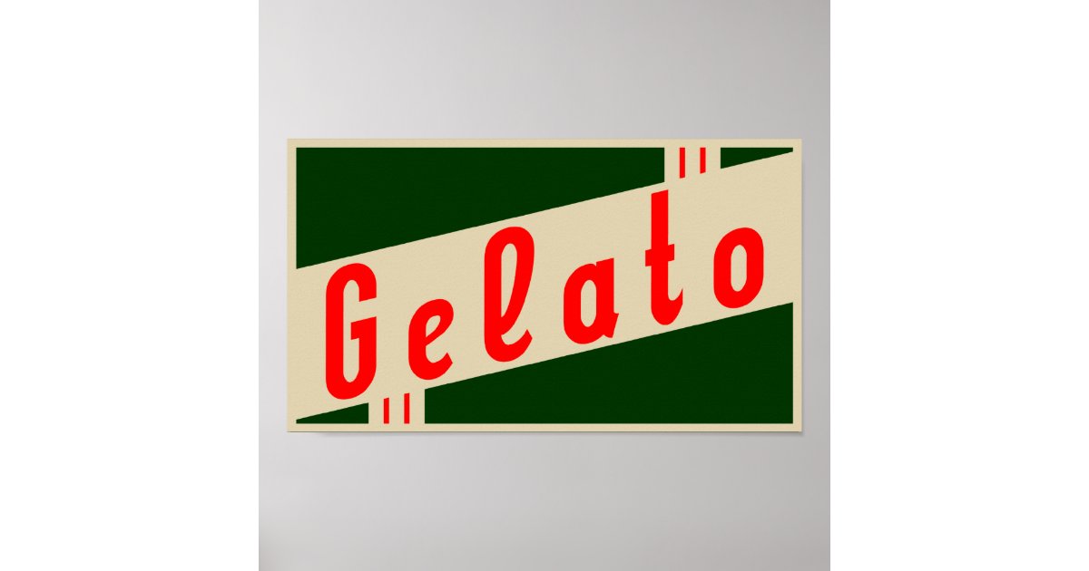 retro italian gelato poster | Zazzle