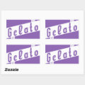 retro italian gelato rectangular sticker | Zazzle