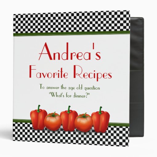 Retro Italian Kitchen Recipe Binder | Zazzle