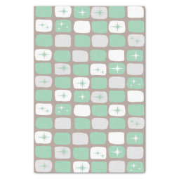 Retro Jade Starbursts Tissue Paper | Zazzle