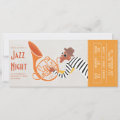 Retro Jazz Night Ticket Invitation | Zazzle