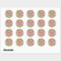 Retro Jellybeans Pop Candy Birthday Party Sticker | Zazzle