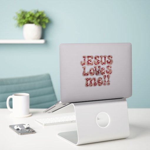Retro Jesus Loves Me Sticker Zazzle