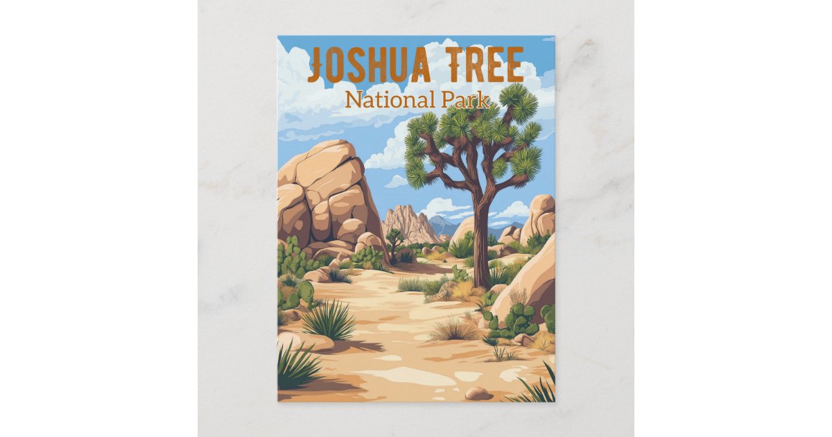 Retro Joshua Tree National Park Postcard | Zazzle