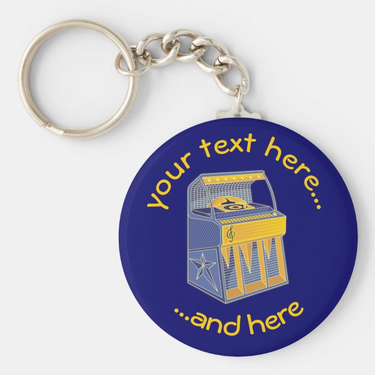 Retro Jukebox Keychain | Zazzle