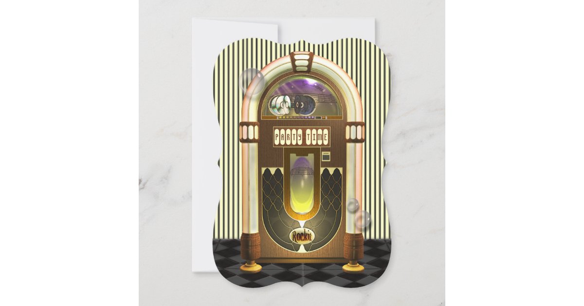 Retro Jukebox Party Invitations | Zazzle