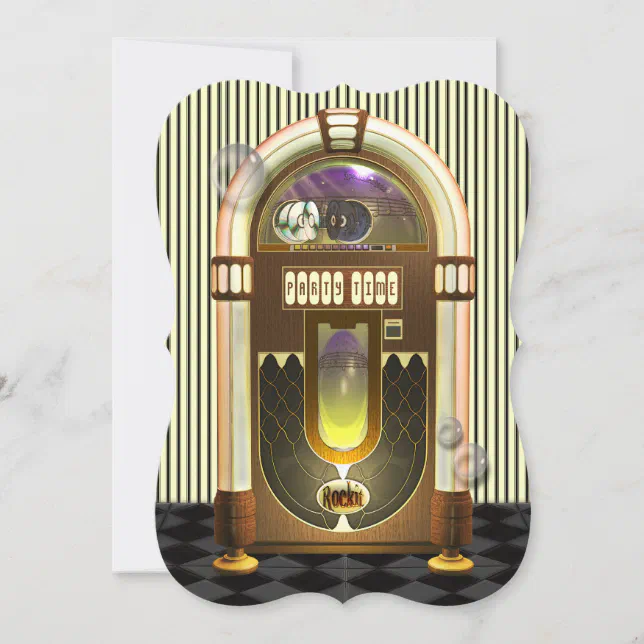 Retro Jukebox Party Invitations | Zazzle