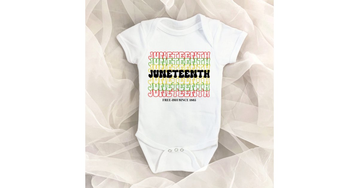 Retro Juneteenth Free-ish Since 1865 Baby Bodysuit | Zazzle