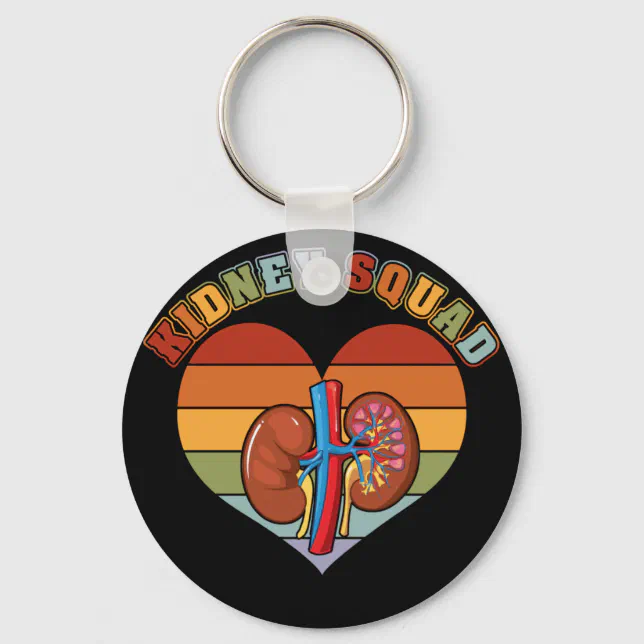 Retro Kidney Squad Team Nephrology Nurse Dialysis Keychain | Zazzle