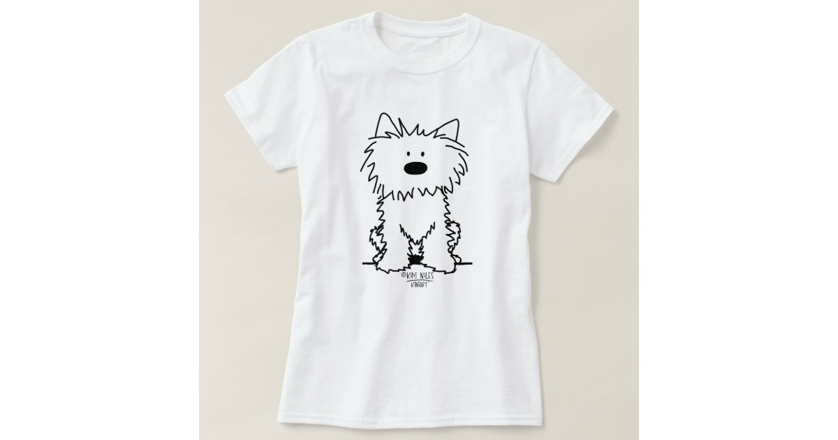 Retro KiniArt Westie T-Shirt | Zazzle