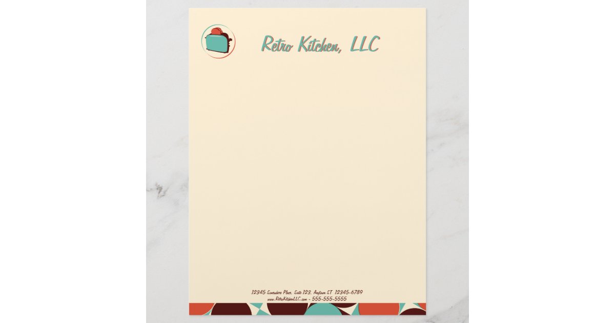 Retro Kitchen Letterhead | Zazzle