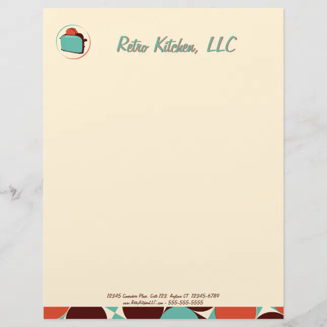Retro Kitchen Letterhead | Zazzle